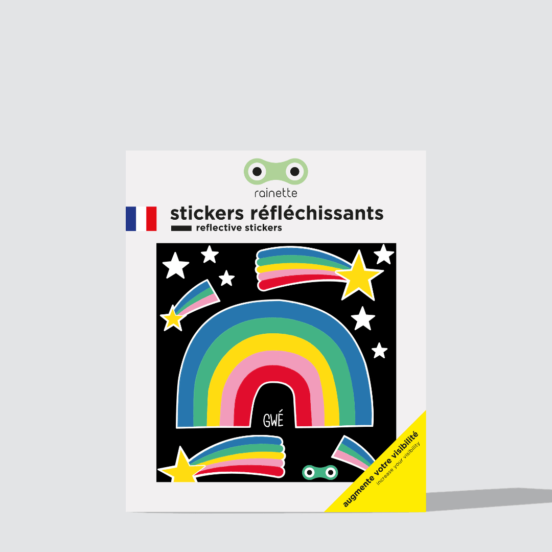 Retroreflective sticker, Rainbow – Rainette